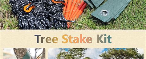 Tree Stake Kit Heavy Duty Tree Stakes And Supports For Leaning Trees