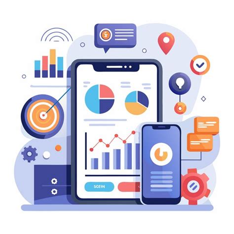 Mobile Online Data Monitoring Analysis And Management Illustrations Premium Ai Generated Vector