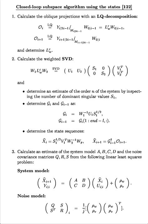 4 A Schematic Overview Of A Simple Closed Loop Subspace System Download Scientific Diagram