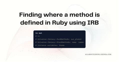 How To Find Method Definition In Ruby With Irb