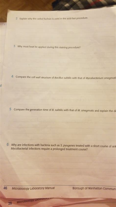 Solved Explain Why Carbol Fuchsin Is Used In The Acid Fast