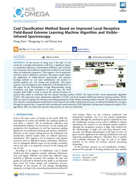 Pdf Coal Classification Method Based On Improved Local Receptive Field Based Extreme Learning