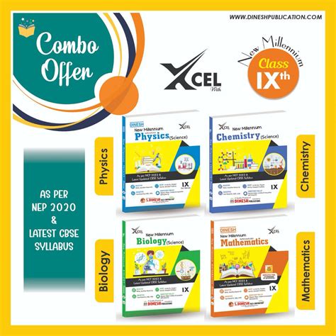 Dinesh New Millennium Pcmb Combo Class 9 Physics Chemistry Biology Mathematics 2024 2025