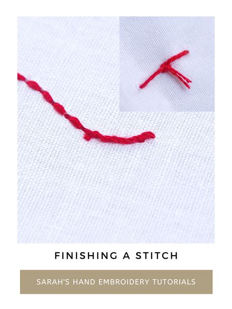Different Ways To Finish Your Stitch Sarahs Hand Embroidery