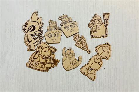 Laser Cut Keychain Bundle 120 Svg Pattern Glowforge Keychain Etsy