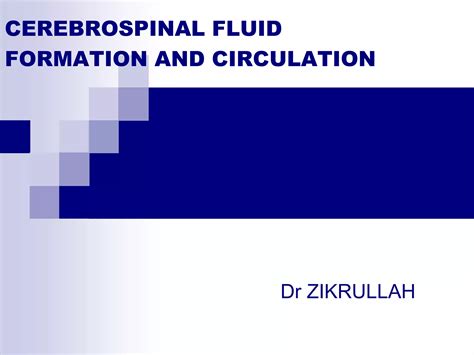 Csf Formation And Circulation Ppt