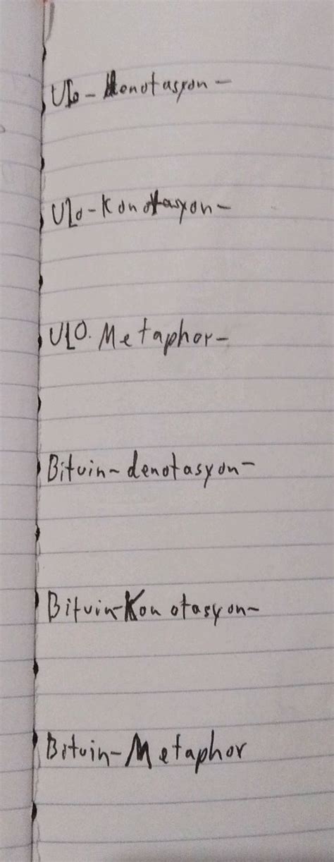 Ulo Menotasyon Ulo Konotasyon Ulo StudyX