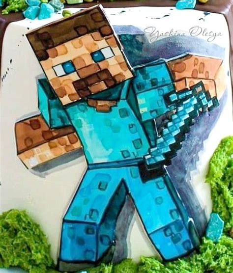 Pin By Nikol On Mayer Dorty Minecraft Cake Minecraft Pasta