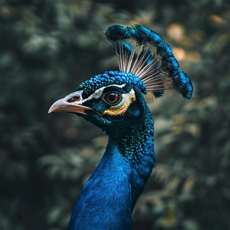 A Peacock In Front Of A Forest Pavo Real Premium Ai Generated Image