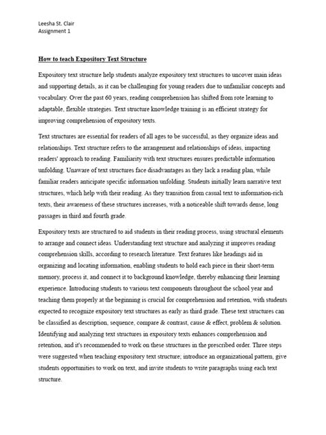 Lit Assignment Summary Pdf Reading Comprehension Cognitive Psychology