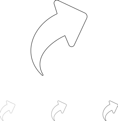 Arrow Up Right Bold And Thin Black Line Icon Set 19118113 Vector Art At