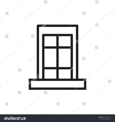 Window Linear Icon Vector Symbol Logo Stock Vector Royalty Free