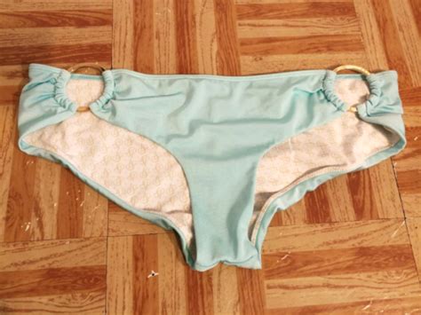 Victorias Secret Bikini Bottom L Light Blue Bathing Suit Beach Swimming Swim Ebay