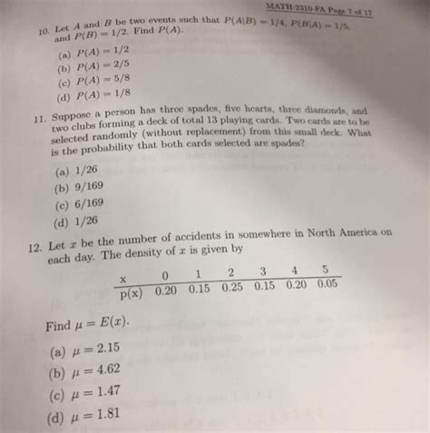 solved let a end b be two event such that p a b 1 4