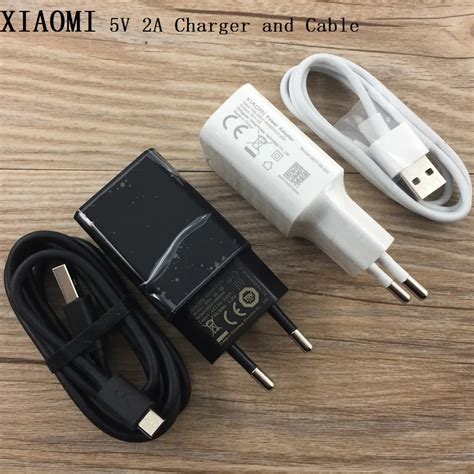Original Xiaomi V A Eu Charger Power Adapter With Micro Usb Data Sync Cable For Xiao Mi