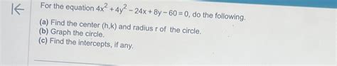 Solved For The Equation X Y X Y Do The Chegg Com