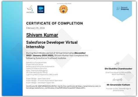 Shivam Kumar On Linkedin Salesforce Crm Trainingcompletion