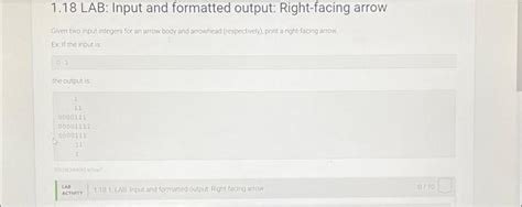 Solved 118 Lab Input And Formatted Output Right Facing