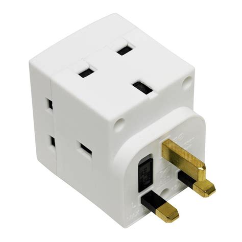 3 Way 13a Plug Socket Adaptor €3 99 Irish Company Fast Delivery