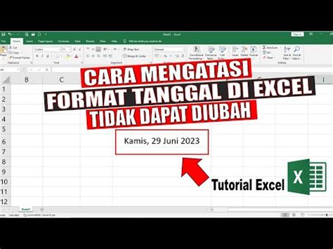 Cara Mengatasi Format Tanggal Di Microsoft Excel Tidak Dapat Diubah YouTube