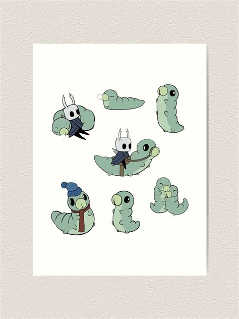 Hollow Knight Grubs Pack Art Print For Sale By Hinatow Redbubble