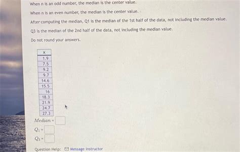 Solved When N Is An Odd Number The Median Is The Center