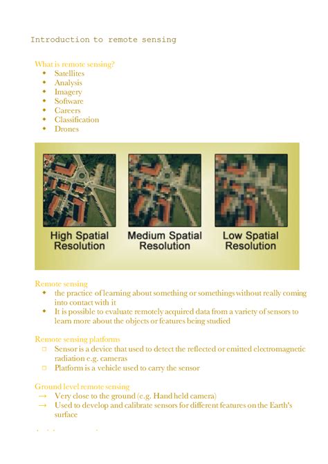 Introduction To Remote Sensing What Is Remote Sensing W Satellites W