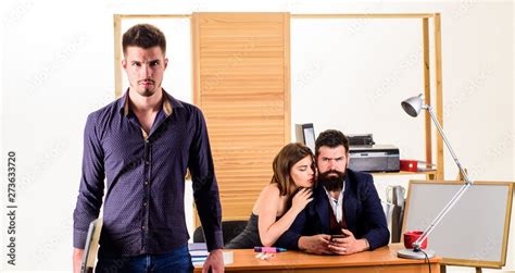 Office Collective Concept Sexual Attraction Stimulate Sexual Desire Sexual Attention Male