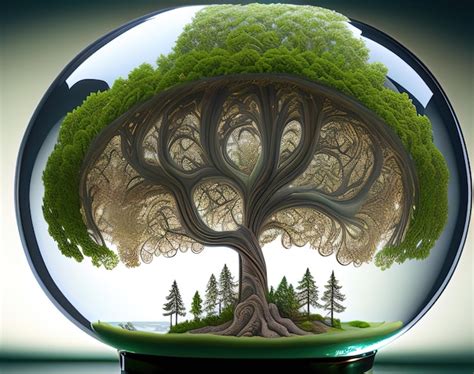 Premium AI Image A Tree In The Form Of A Globe