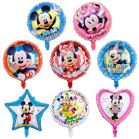 18 นิ้วการ์ตูนเมาส์รอบฟอยล์ลูกโป่งเมาส์เป็ดฮีเลียมบอลลูนเด็กของขวัญของเล่นวันเกิดของตกแต่งงาน