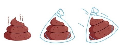 귀여운 똥 배설물 똥 이모티콘 똥 이모티콘 세트 그래픽 디자인 벡터 일러스트 레이션 프리미엄 벡터