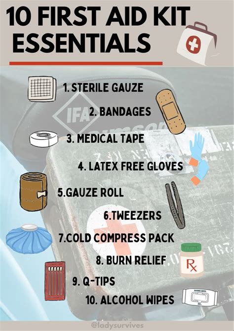 10 First Aid Kit Essentials Emergency Preparedness Survival Tips Safety Facts Hiking