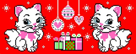 크립토마스 새끼 고양이와 장난감픽셀 그래픽 엽서 벽지 포장지 뜨개질 및 자수를 위한 다채로운 템플릿 축제 배경 겨울에 대한 스톡 벡터 아트 및 기타 이미지 Istock