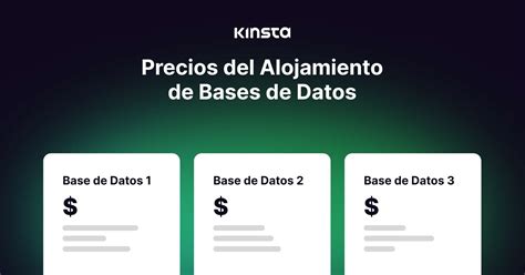 Precios Del Alojamiento De Bases De Datos Kinsta®