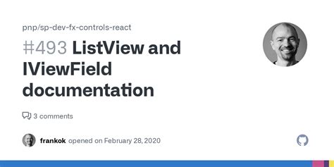 Listview And Iviewfield Documentation · Issue 493 · Pnpsp Dev Fx Controls React · Github