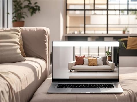 Premium Ai Image Laptop Computer With Blank Copy Space Screen