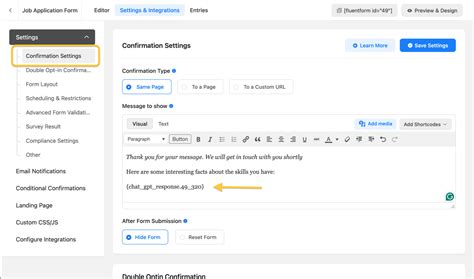 how to connect chatgpt with fluent forms create forms using prompt