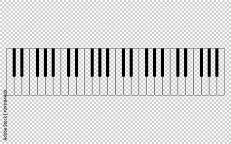 Transparent Piano Keys On A Transparent Background Isolated Vector Illustration Stock Vector