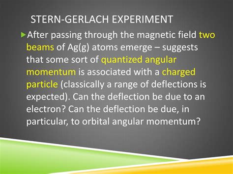 Ppt Stern Gerlach Experiment Powerpoint Presentation Free Download Id 5849189