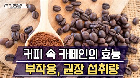 커피 속 카페인의 효능 및 부작용 권장 섭취 Youtube