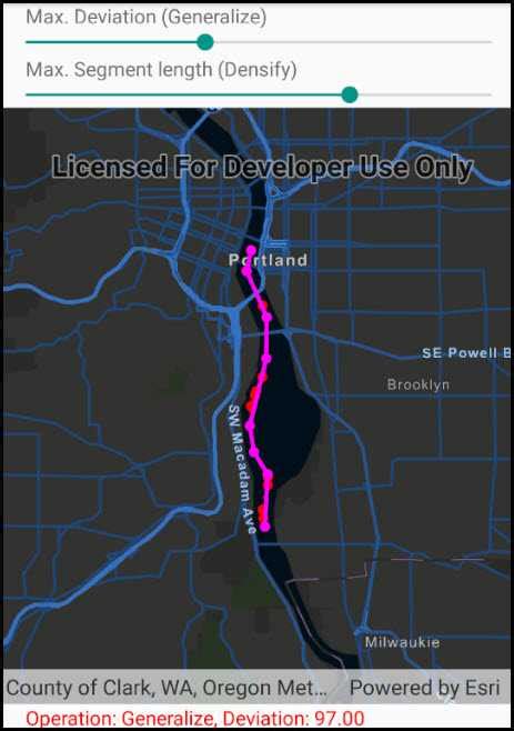 Densify And Generalize Arcgis Runtime Api For Net Esri Developer