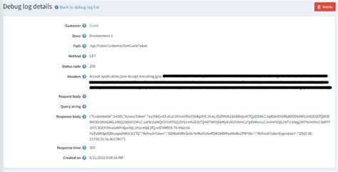 Debug Logs Page Within Public RESTful Web API By NopAdvance For NopCommerce Plugin Guide