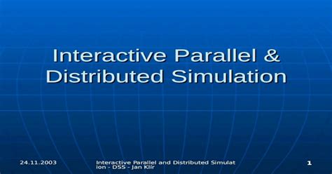 ppt interactive parallel and distributed simulation dokumen tips