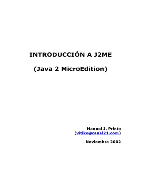 Manual Programacion Java Curso J2me Pdf Pdf Java Lenguaje De Programación Áreas De