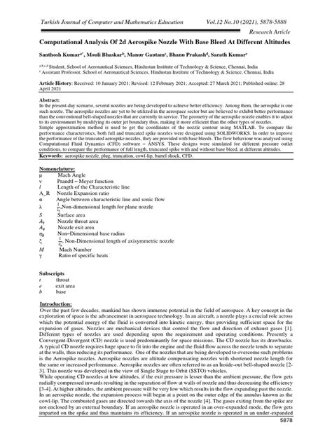 Aerospike Altitud Pdf Mach Number Gas Technologies