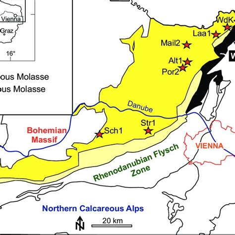 Overview Geological Map Of The Lower Austrian Molasse Basin Modified