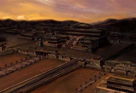 秦朝古建筑 秦朝建筑 古建筑 大山谷图库
