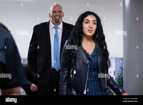 Senator Elect John Fetterman D Pa And His Wife Gisele Barreto