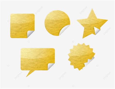 Metal Label Vector Png Images Vector Metalic Labels Gold Symbol Price