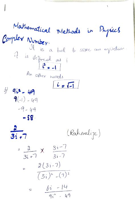 Solution Complex Number With Examples Studypool